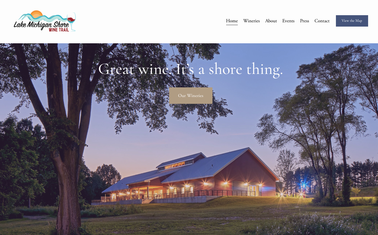 Lake Michigan Shore Wine Trail Updates Website, Map - Michigan Wine Country